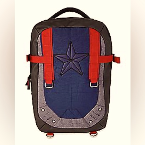 Bioworld | Bags | Captain America Backpack Infinity War Nwt | Poshmark
